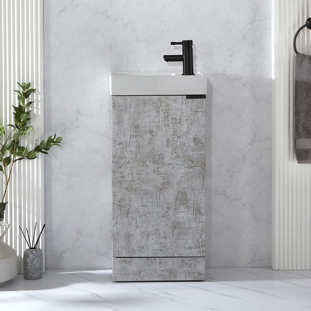 Milano Lurus - 400mm Modern Cloakroom Vanity Unit with Basin - Choice ...