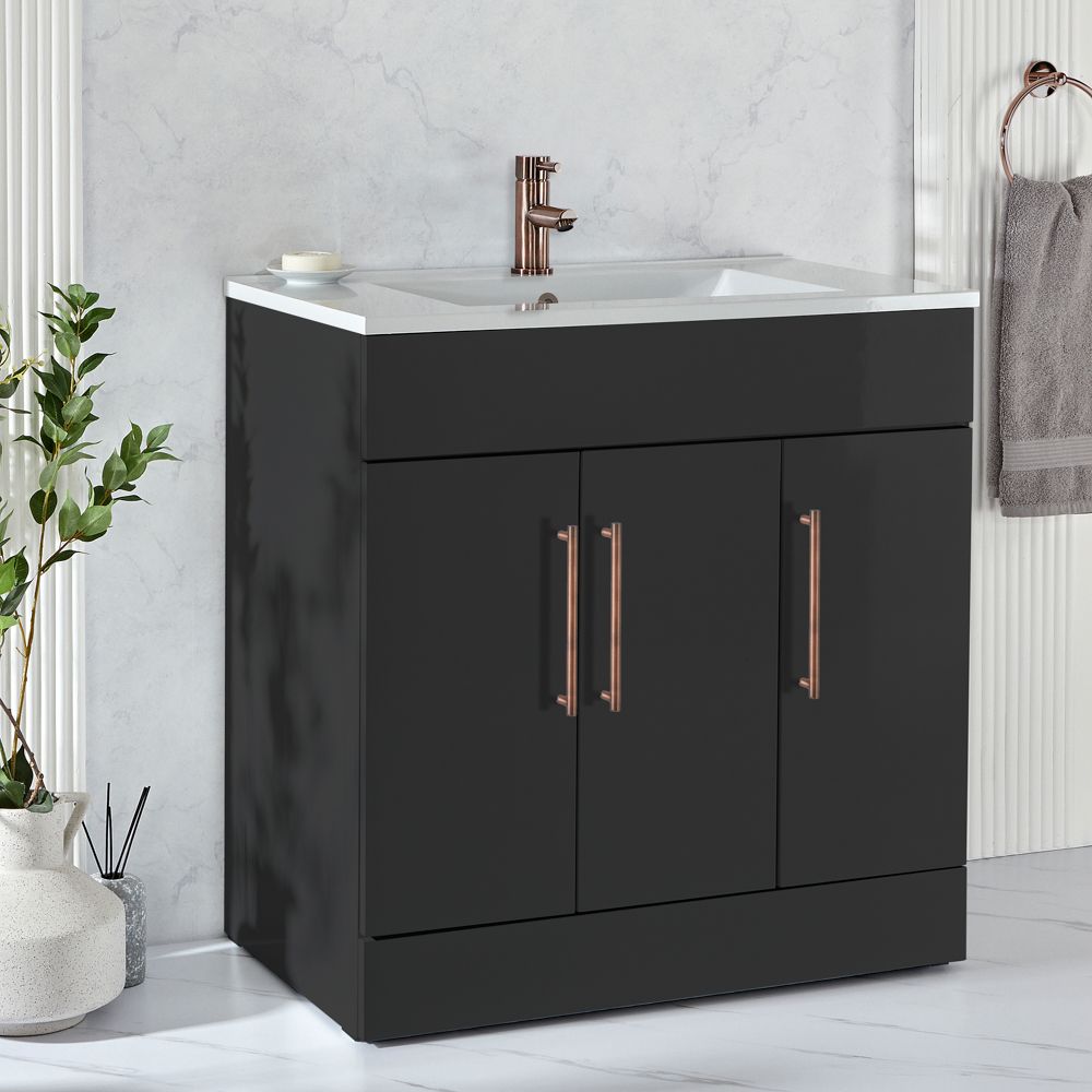 Milano Lurus - 810mm Modern Vanity Unit with Basin - Choice of Finish ...