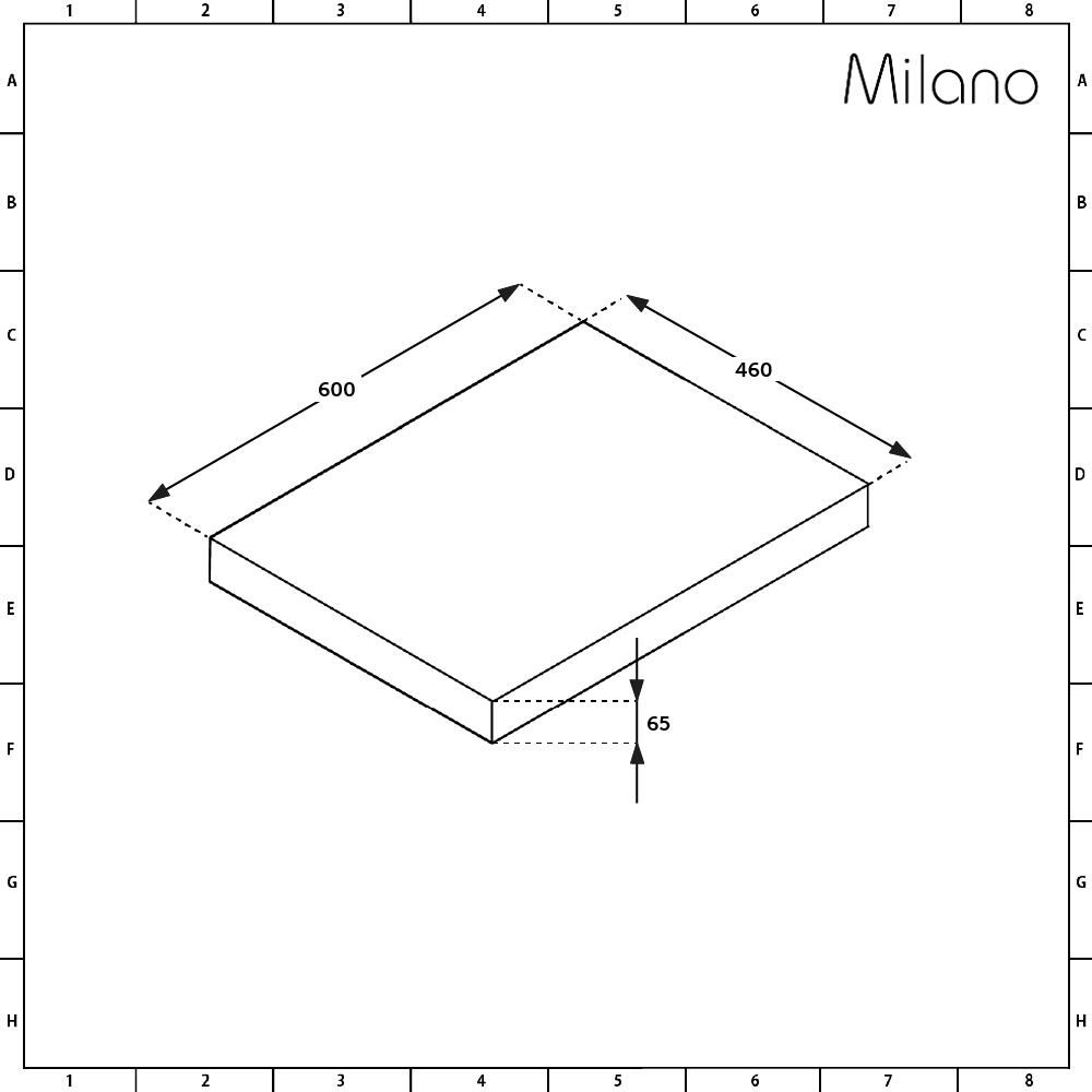 Milano Lurus - 600mm Floating Shelf - White