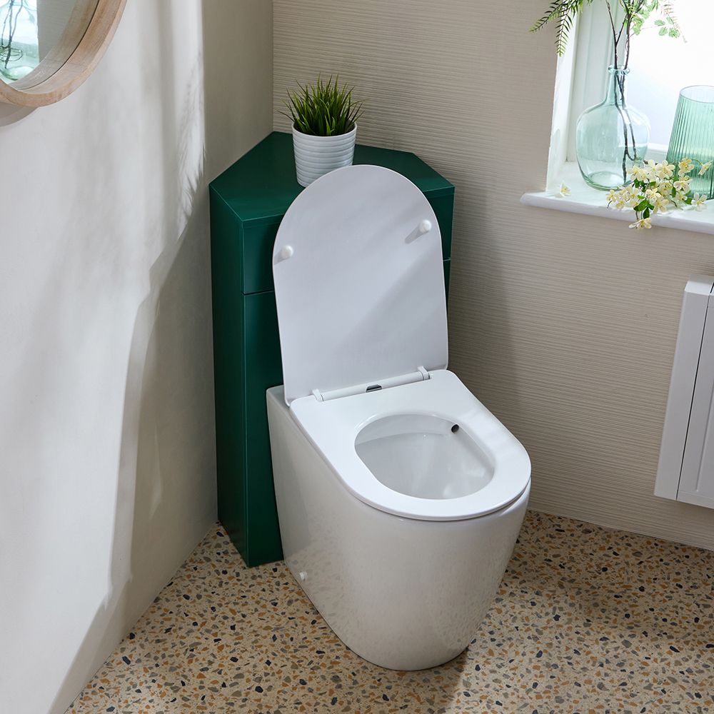 Milano Lurus - Modern Corner WC Unit with Brunswick Back to Wall Toilet ...