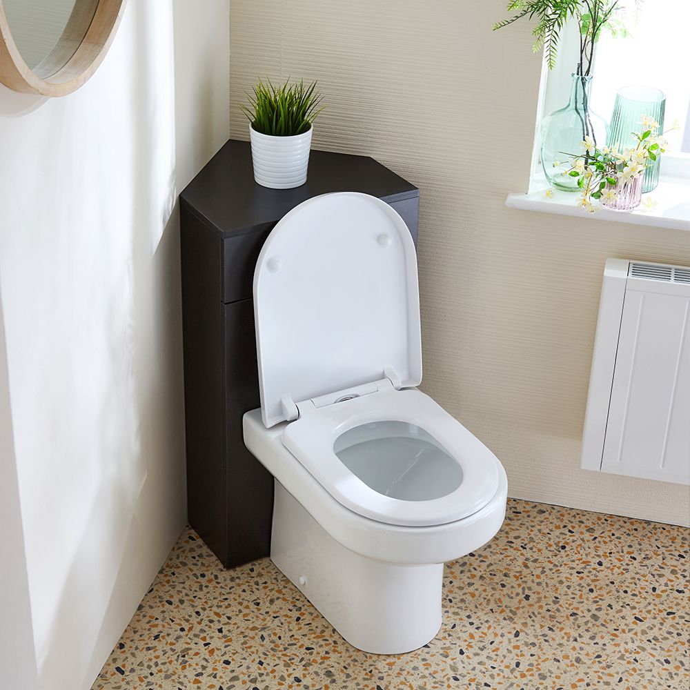 Milano Lurus - Modern Corner WC Unit with Ballam Back to Wall Toilet ...