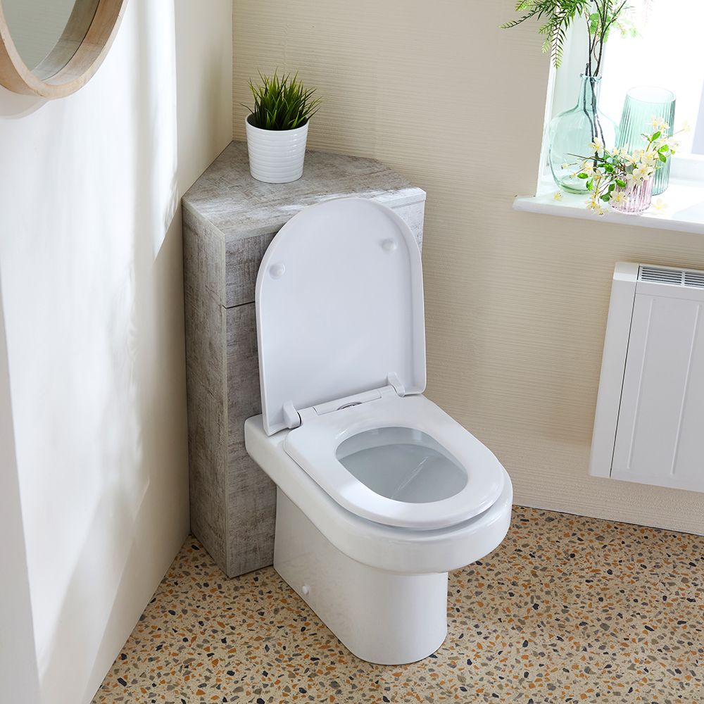 Milano Lurus - Modern Corner WC Unit with Ballam Back to Wall Toilet ...