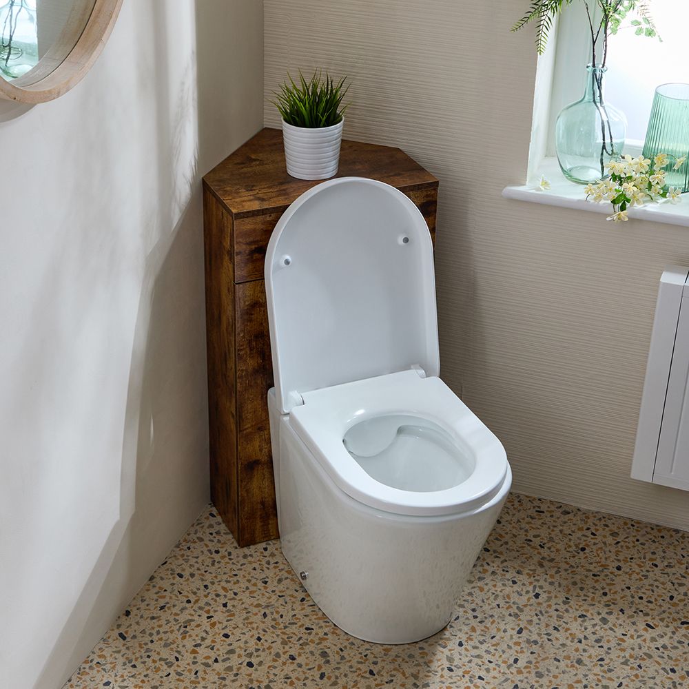 Milano Lurus - Modern Corner WC Unit with Rivington Back to Wall Toilet ...
