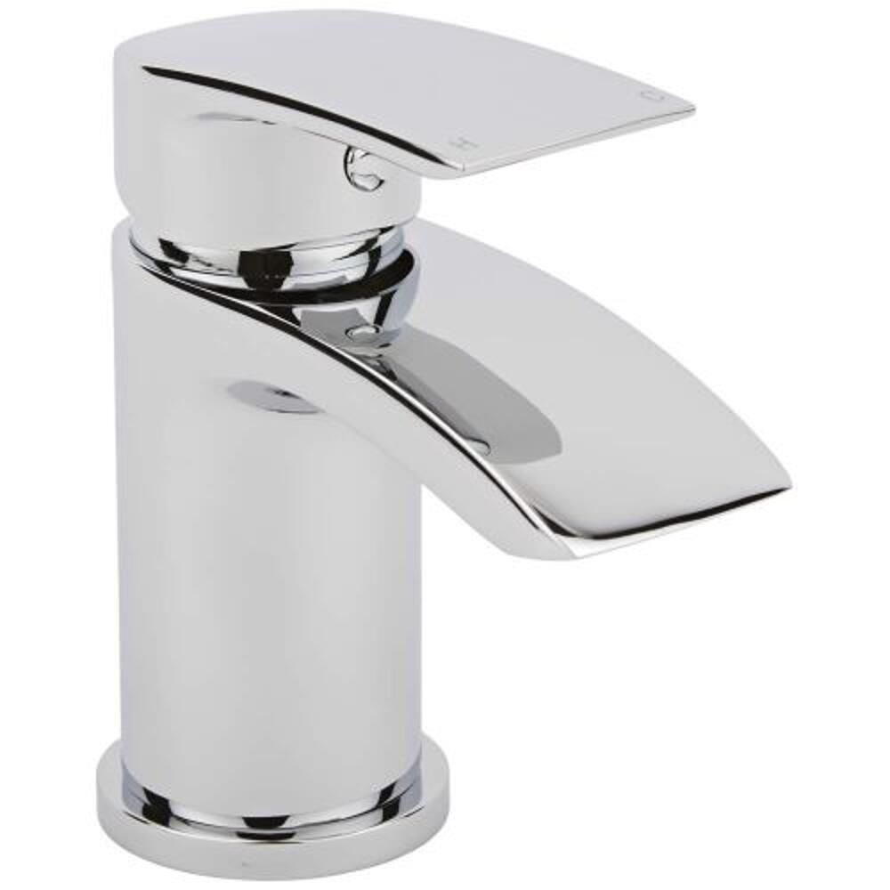 Milano Irwell - White Modern Round Wall Hung Corner Basin with Mono ...