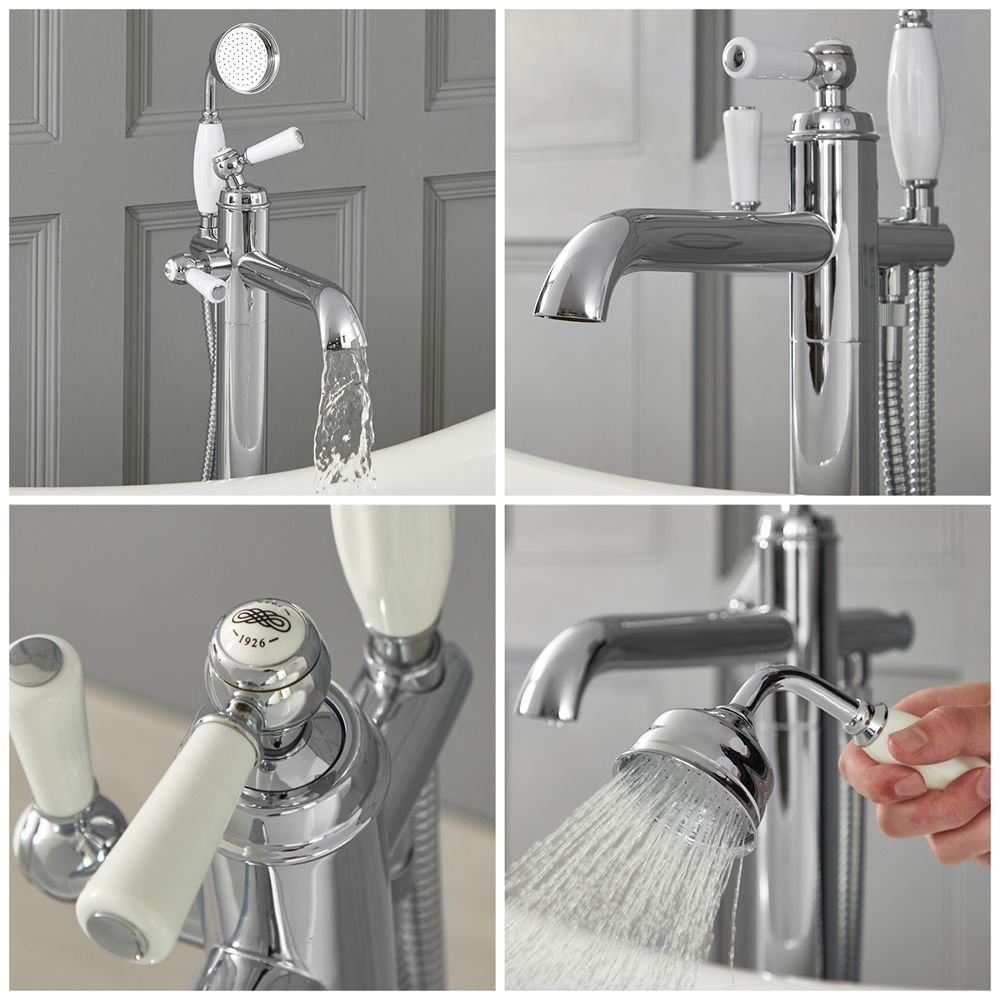 Milano Elizabeth - Traditional Freestanding Mono Bath Shower Mixer Tap ...