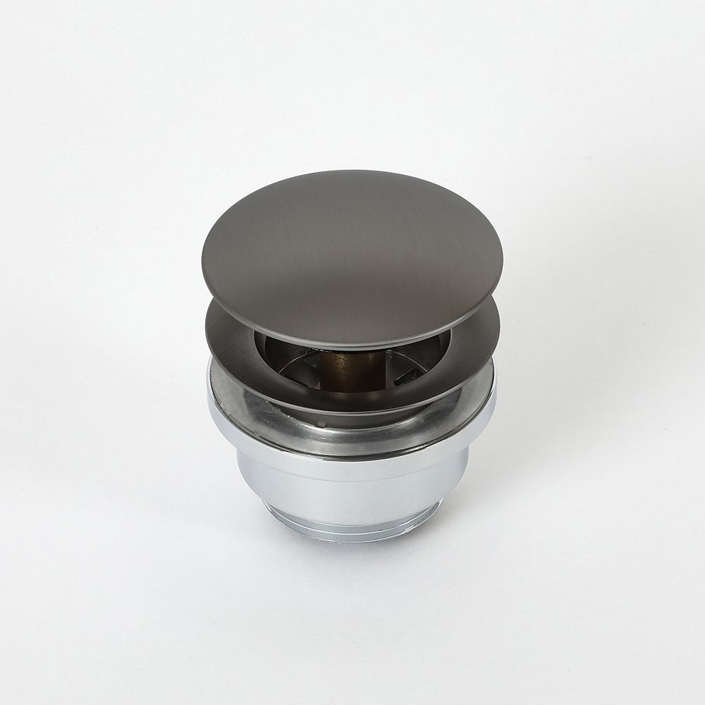 Milano - Universal Push Button Basin Waste - Gun Metal Grey