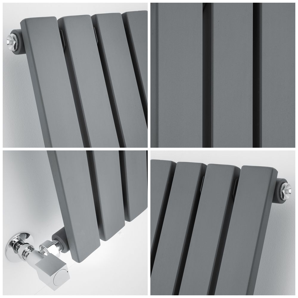 Milano Capri - Anthracite Flat Panel Vertical Designer Radiator ...