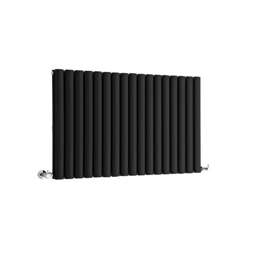 Milano Aruba - Black Horizontal Designer Radiator - 635mm Tall - Choice ...