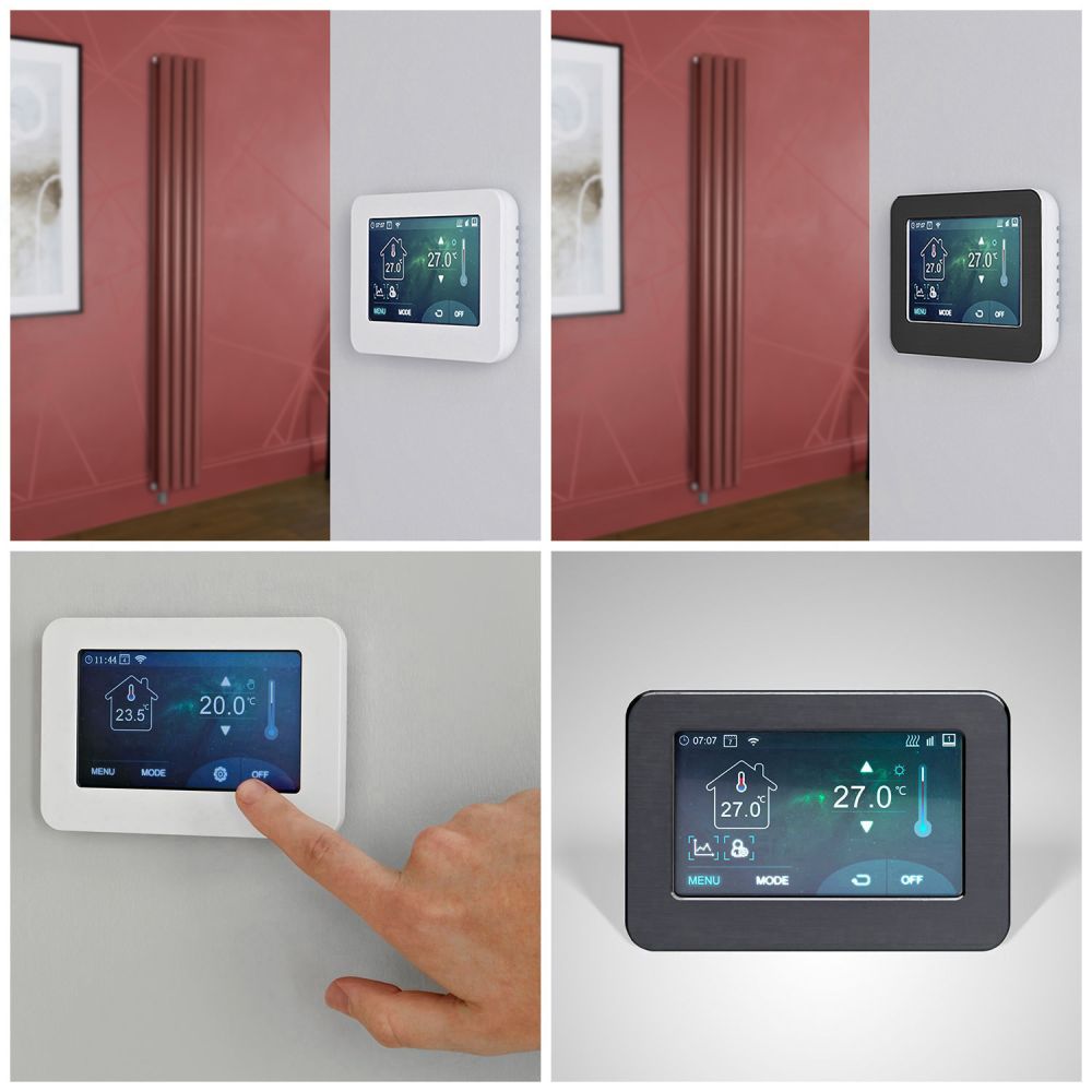 Milano Aruba Electric - Booth Red Vertical Designer Radiator - Choice ...