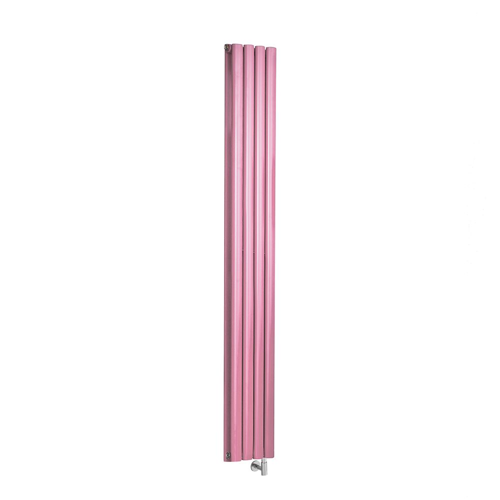 Milano Aruba Electric - Camellia Pink Vertical Designer Radiator ...