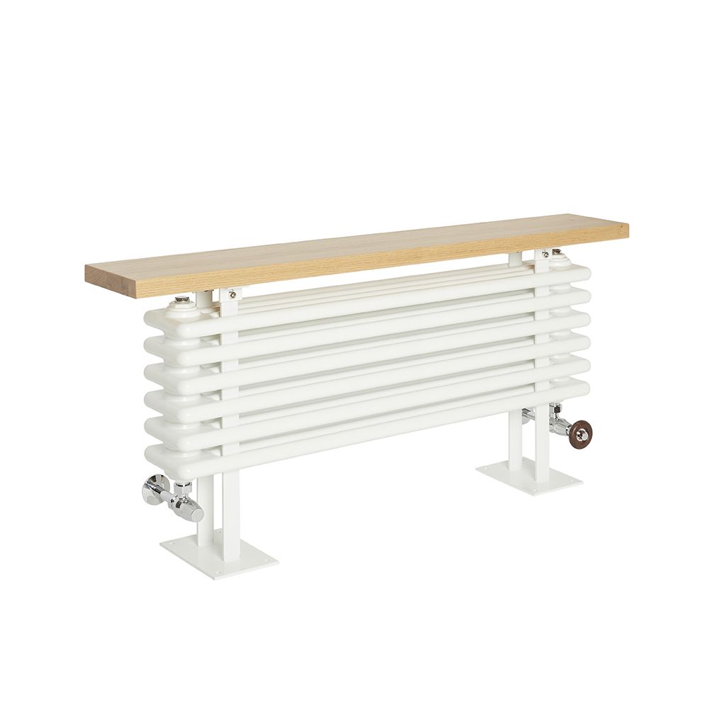 Milano Windsor Bench - White Horizontal Traditional Column Radiator ...