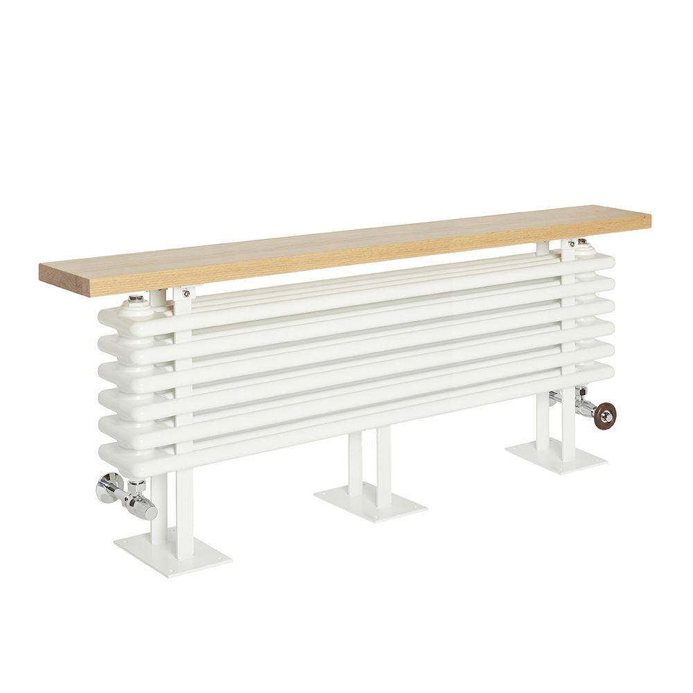 Milano Windsor Bench - White Horizontal Traditional Column Radiator ...