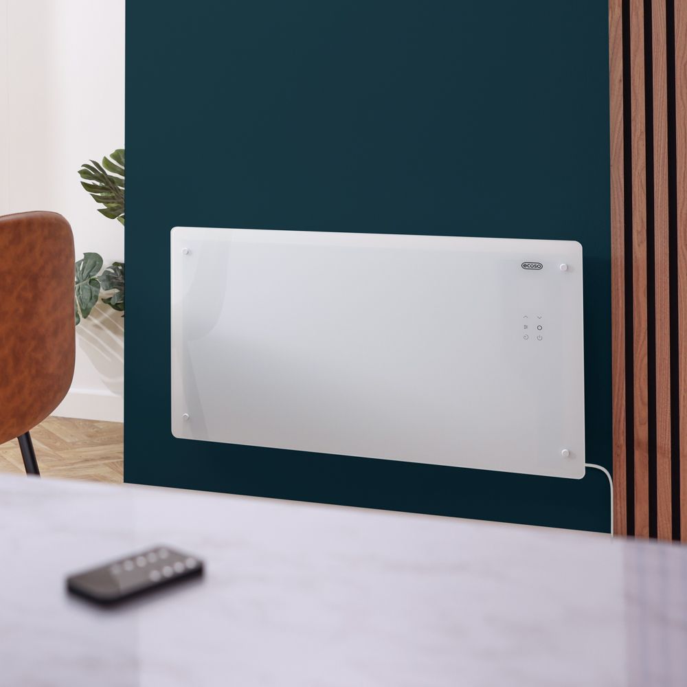 ECOSO Vitrum - Smart Electric Glass Panel Portable Heater - Plug-In ...