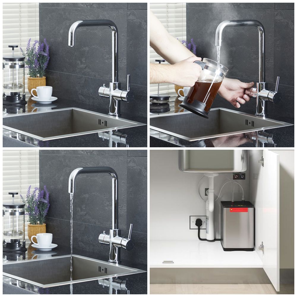 Milano Mirage - Modern 3-in-1 Instant Boiling Hot Water Kitchen Mixer ...