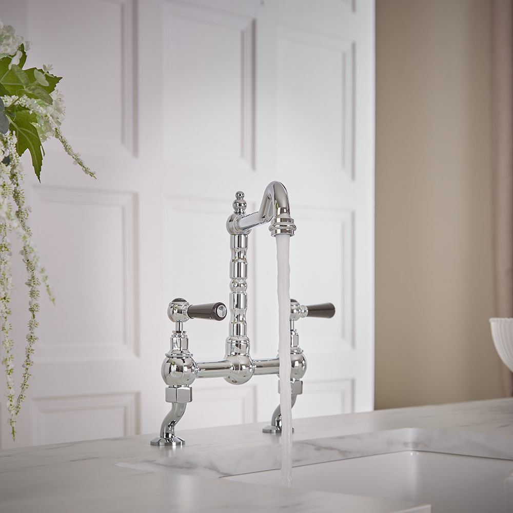 Milano Elizabeth - Classic Cranked Bridge Kitchen Mixer Tap - Choice of ...