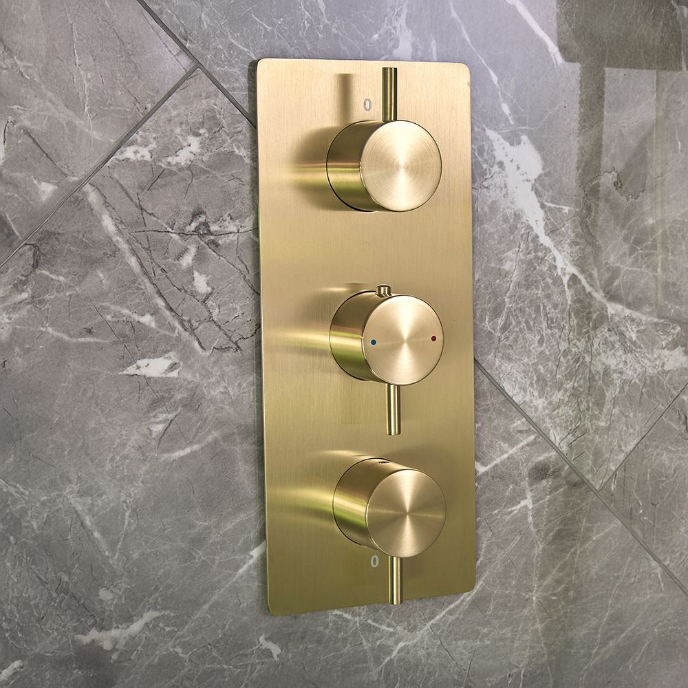 Milano Otto - Modern 2 Outlet Thermostatic Triple Shower Valve - Choice ...