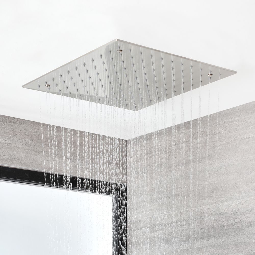 Milano Ashurst - 400mm Recessed Shower Head - Brushed Nickel
