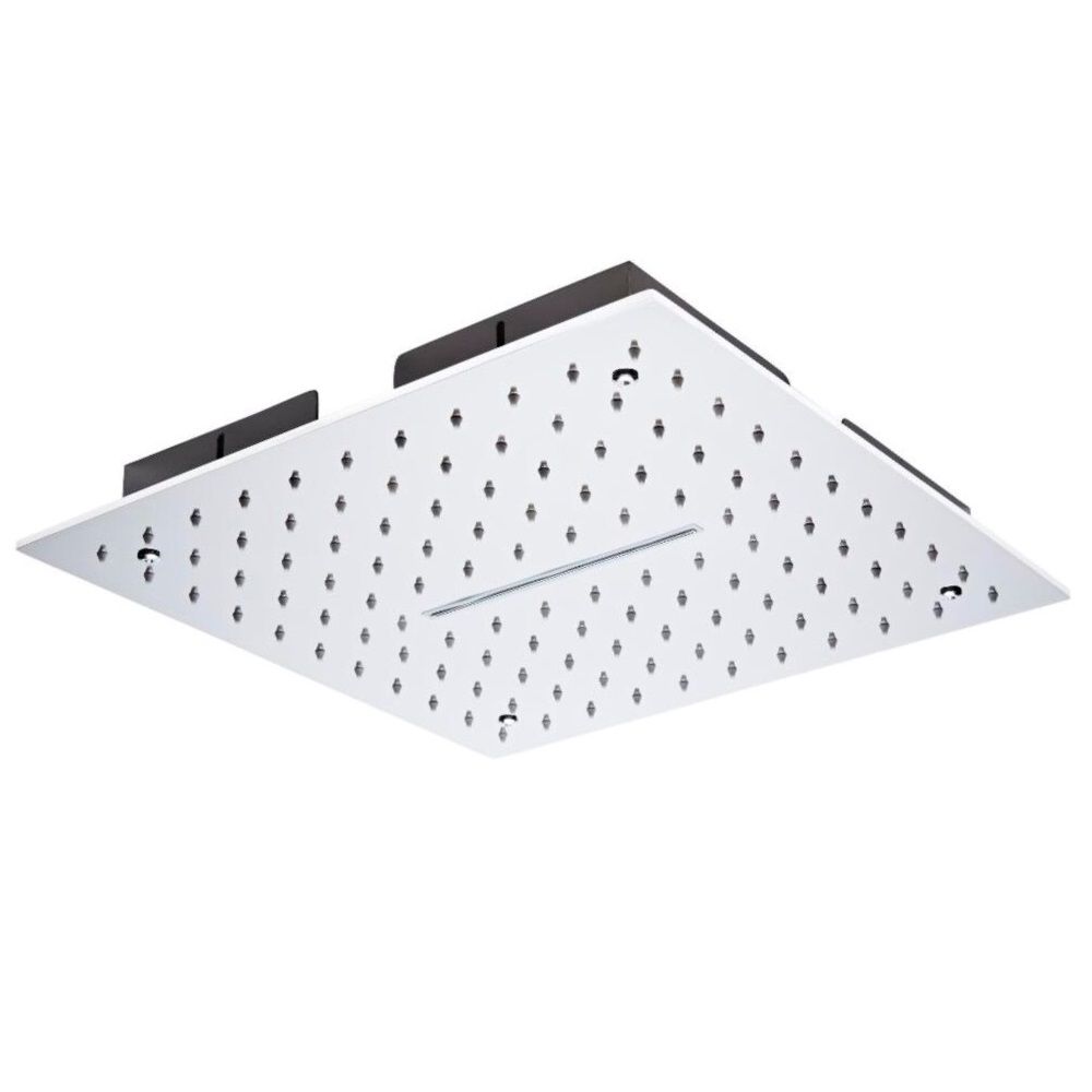 Milano Arvo - Modern 400mm Square Ceiling Mounted Recessed Shower Head ...