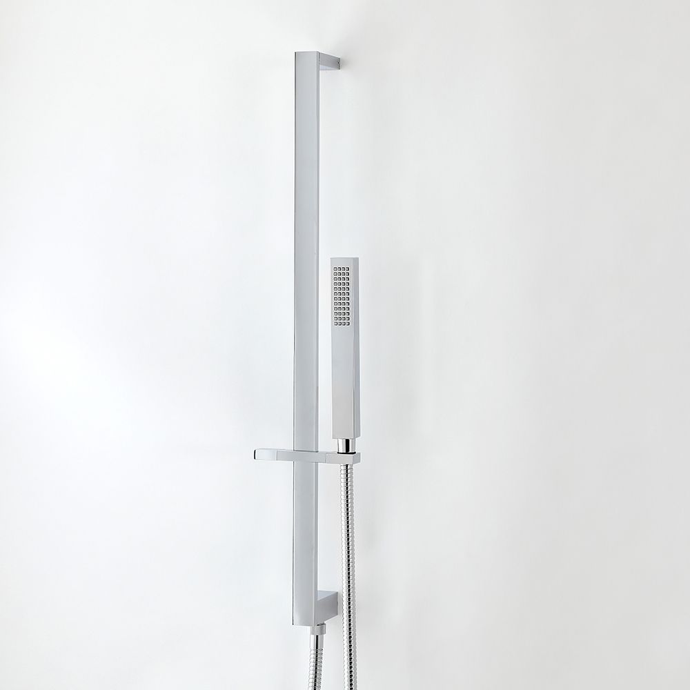 Milano Arvo - Modern Riser Rail Kit with Hand Shower - Chrome