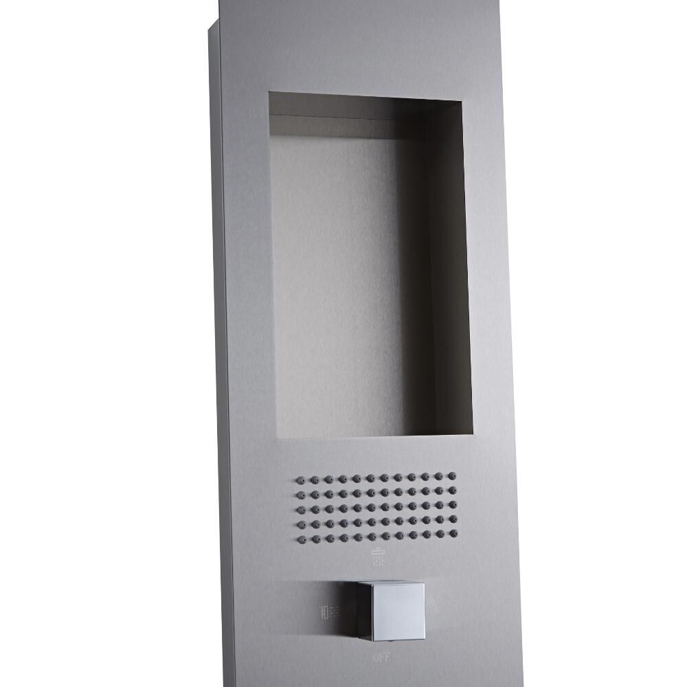 Milano Lisse - Concealed Brushed Shower Tower Panel with 200mm Square ...