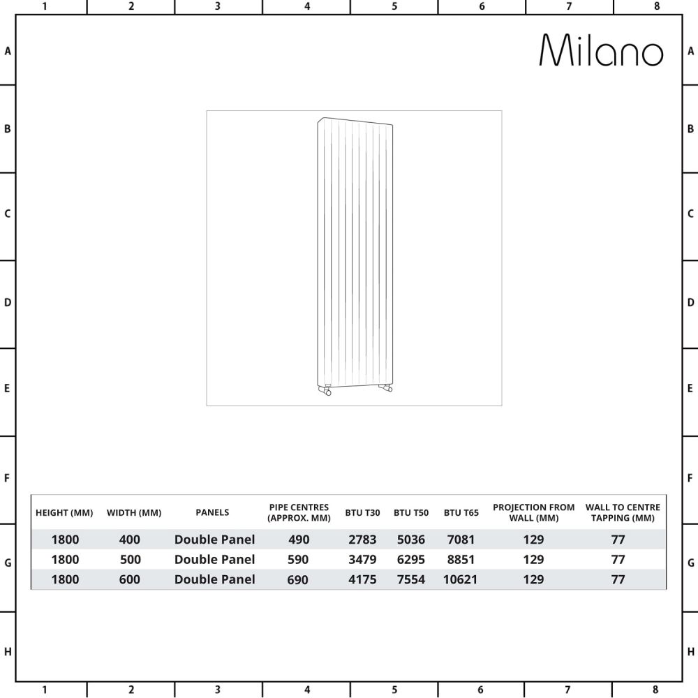 Stelrad Vita Deco K2 - Vertical Convector Radiator (Double Panel ...