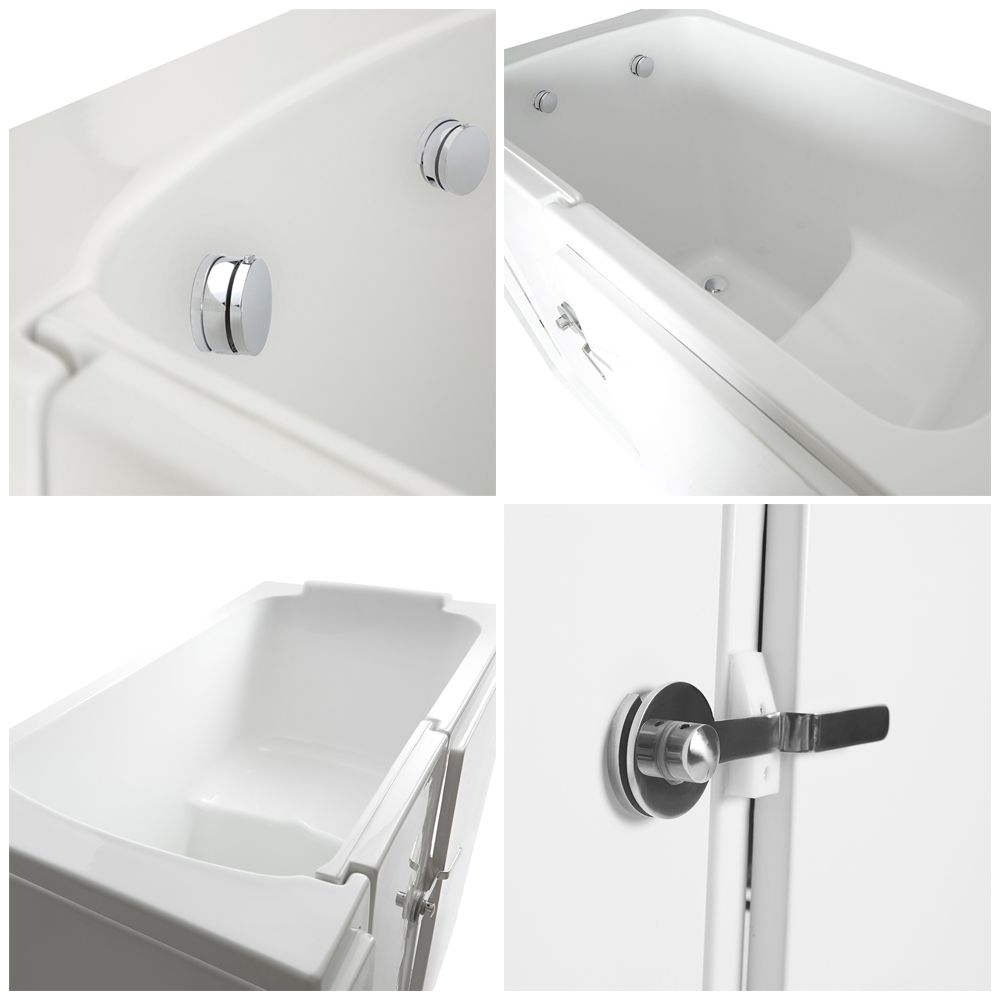 Milano Merso - 1210mm x 660mm Easy Access Walk-In Deep Soak Bath ...