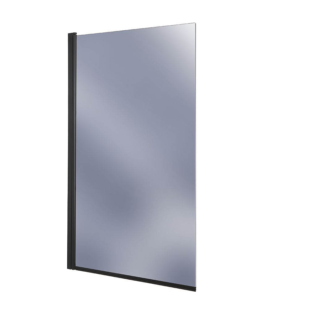 Milano Ballam - Modern Round Single Ended Shower Bath with Smoked Glass ...