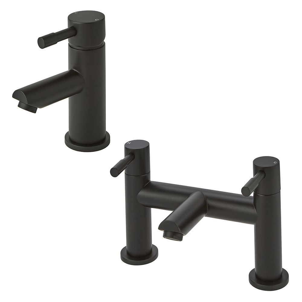 Milano - Modern Basin Mixer and Bath Filler Mixer Tap Set - Choice of ...