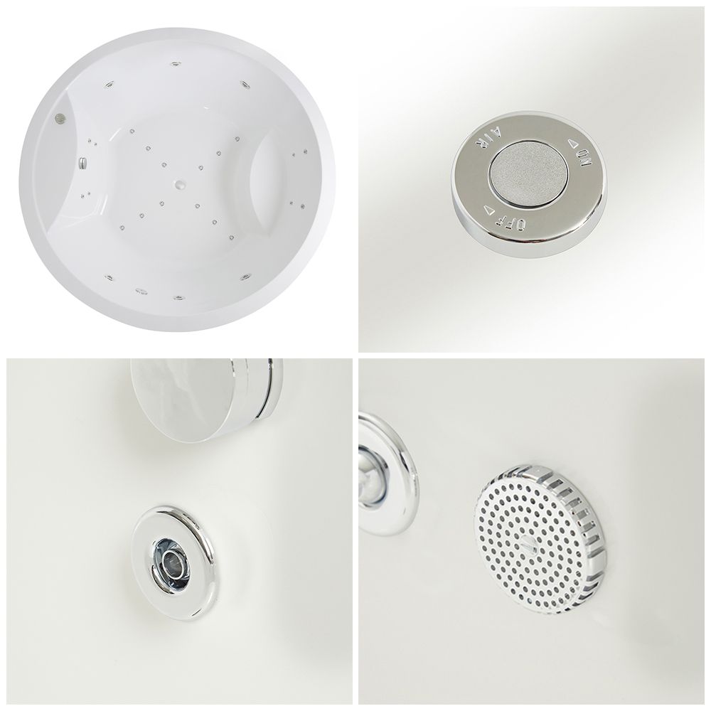 Milano Serene - Round Deep Inset Bath - 1800mm - Choice of Jets