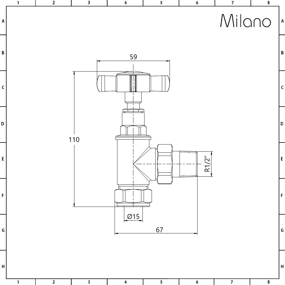 Milano - Brushed Bronze Traditional Angled Radiator Valves