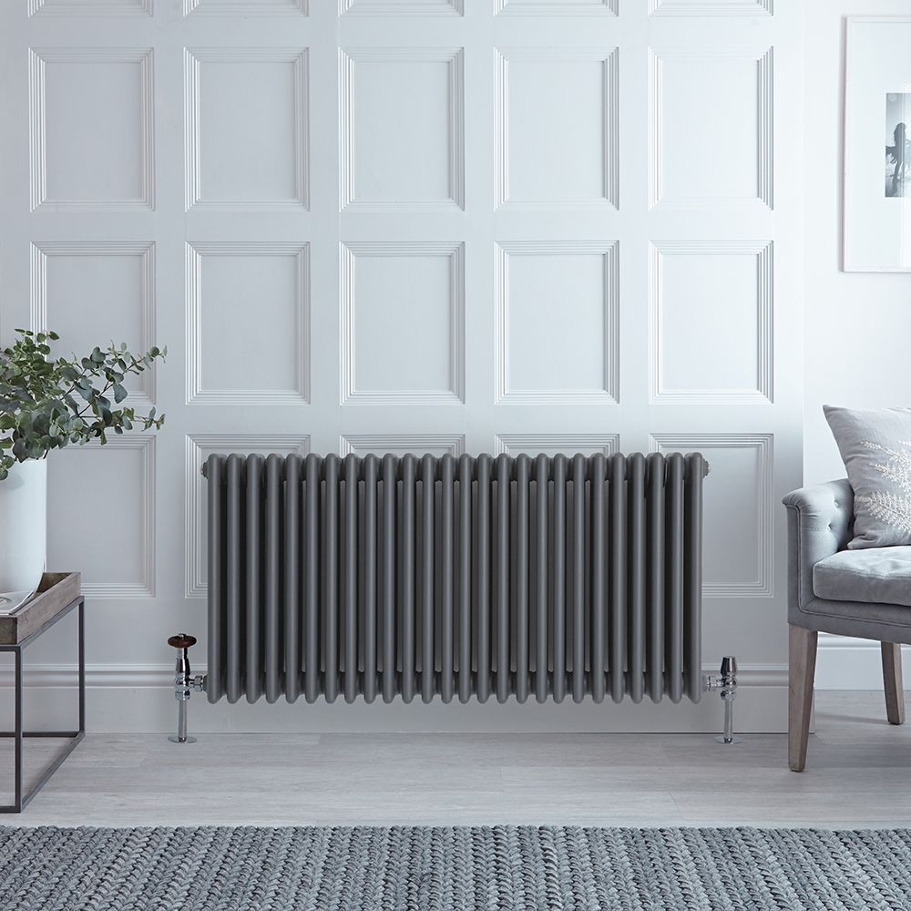 Milano Windsor - Anthracite Horizontal Traditional Column Radiator ...