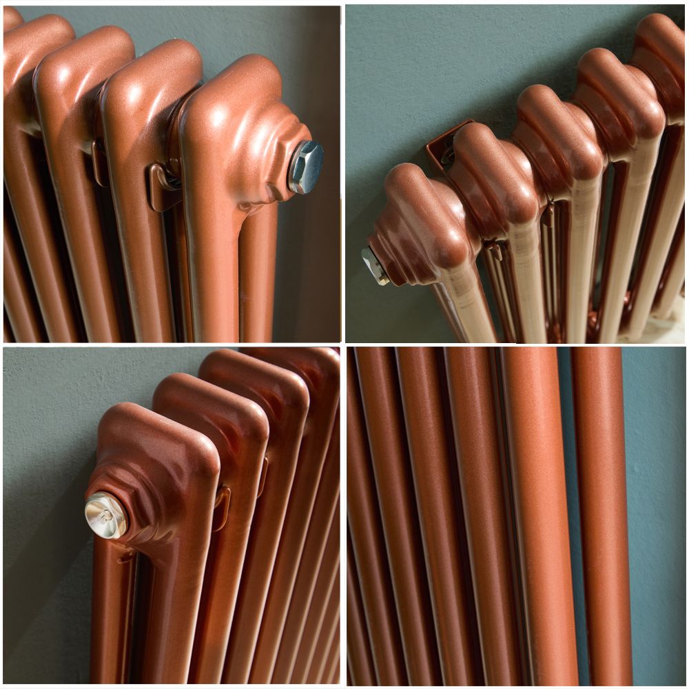 Milano Windsor - Metallic Copper Horizontal Traditional Double Column ...