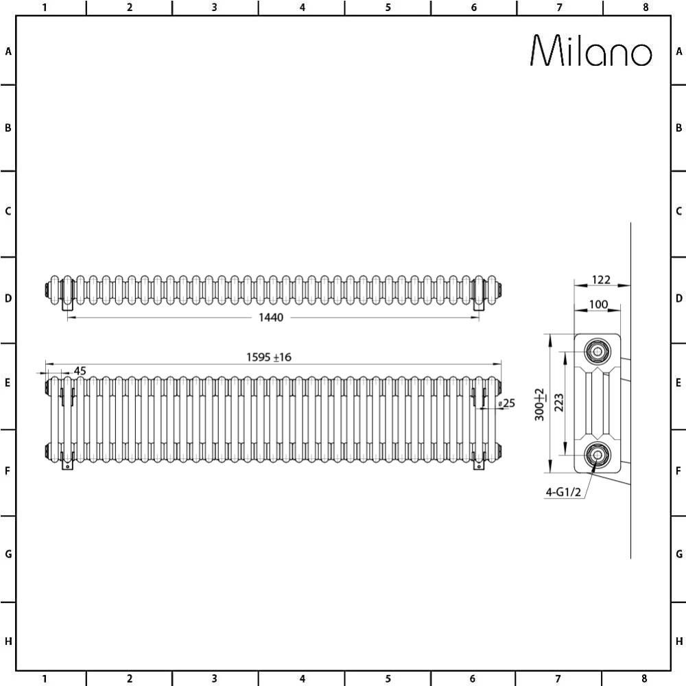 Milano Windsor - Anthracite Horizontal Traditional Triple Column ...