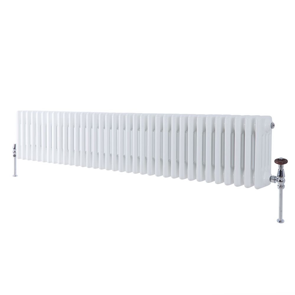 Milano Windsor - White Horizontal Traditional Four Column Radiator ...