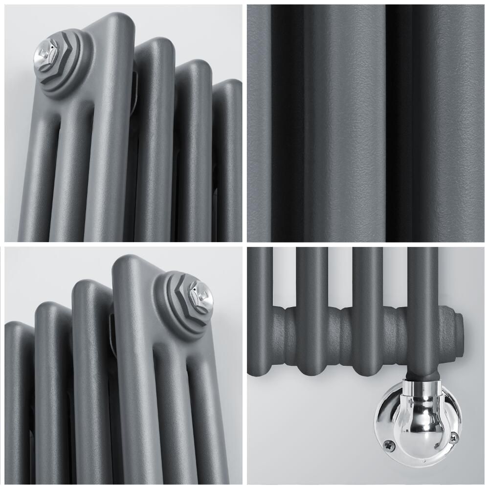 Milano Windsor - 1800mm Traditional Anthracite Vertical Triple Column ...