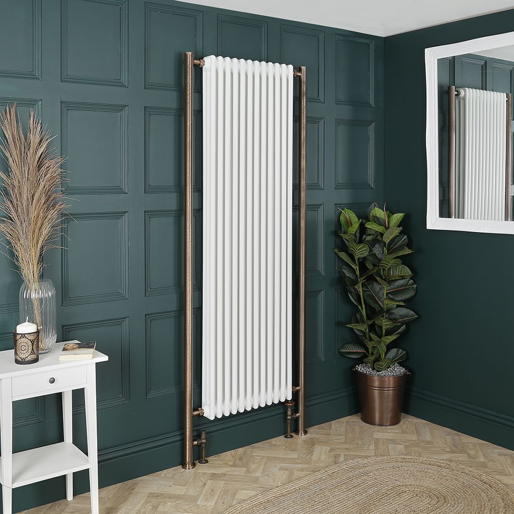 Milano Windsor - White Vertical Traditional Triple Column Radiator ...