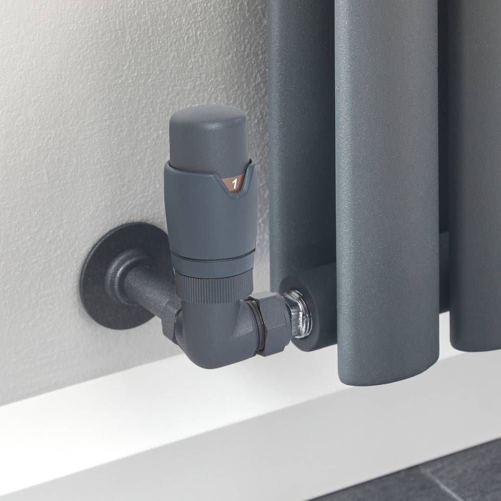Milano - Thermostatic Corner Radiator Valve and Lockshield - Choice of ...