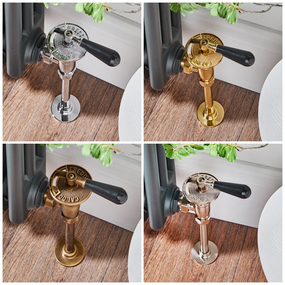 Milano - Traditional Angled Thermostatic Radiator Valves - Choice of Finish