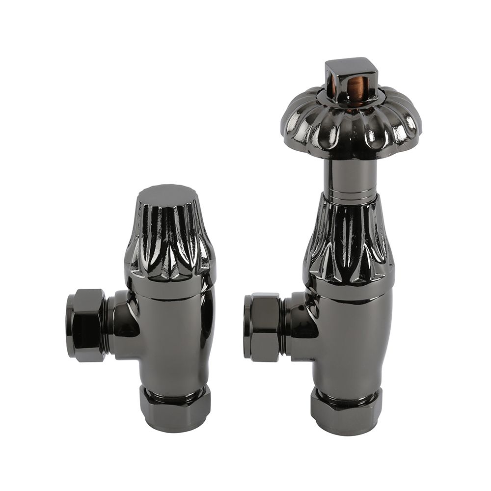 Milano Windsor - Black Nickel Thermostatic Antique Style Angled ...