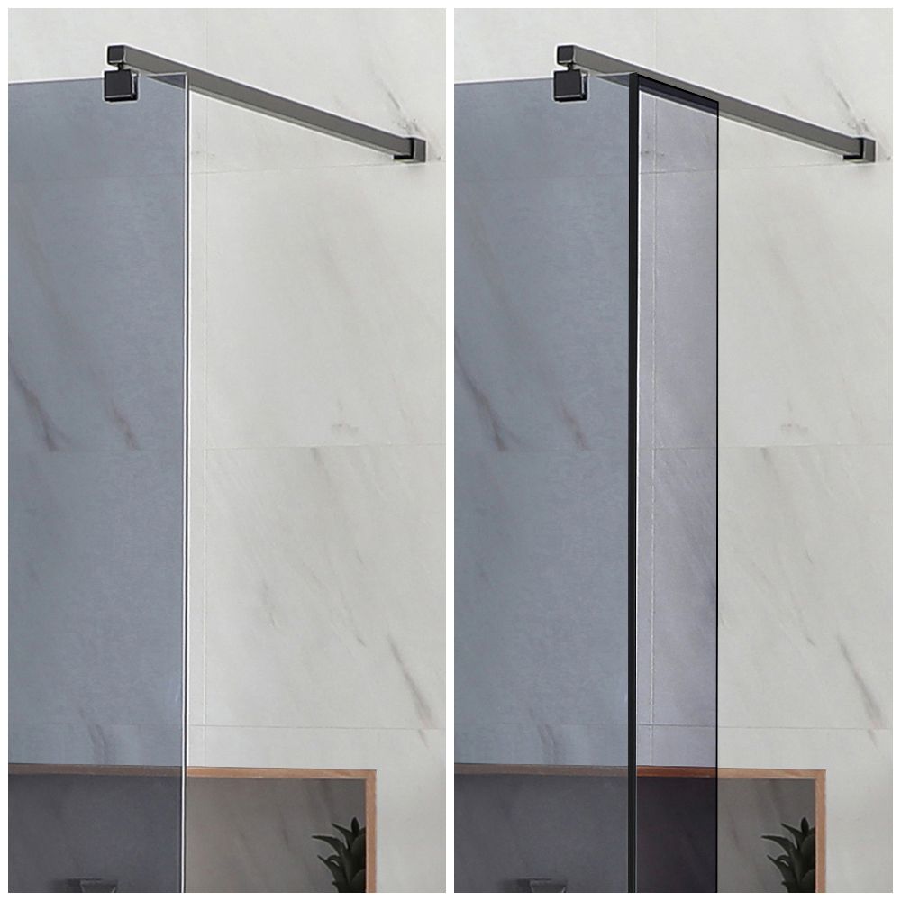 Milano Nero-Luna - Smoked Glass Corner Walk-In Shower Enclosure with Tray - Choice of Sizes and ...