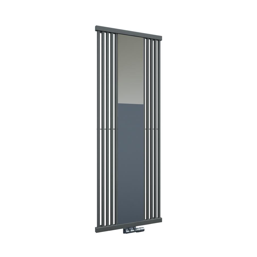 Terma Intra - Stone Vertical Designer Radiator With Mirror - 1700mm x ...