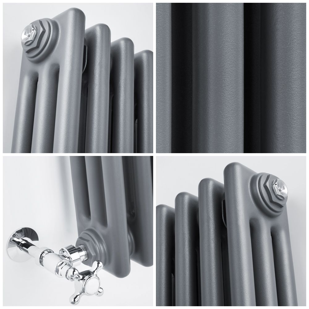 Milano Windsor - Anthracite Vertical Traditional Column Radiator ...