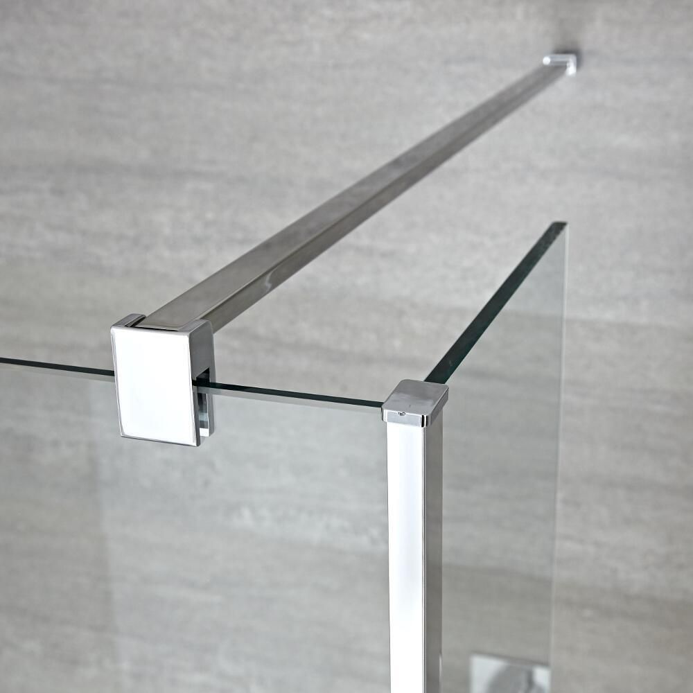 Milano Portland - Wet Room Shower Enclosure with Hinged Return Panel ...