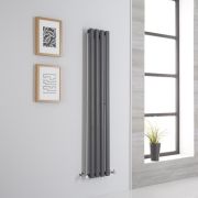 Milano Aruba - Anthracite Vertical Designer Radiator - 1400mm x 354mm ...