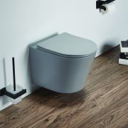 Milano Elements - Modern Round Close Coupled Toilet with Soft Close ...