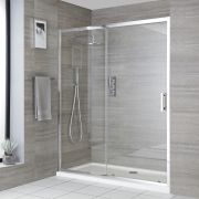 Milano Portland - Frameless Sliding Shower Door with Slate Tray - Choice of Sizes